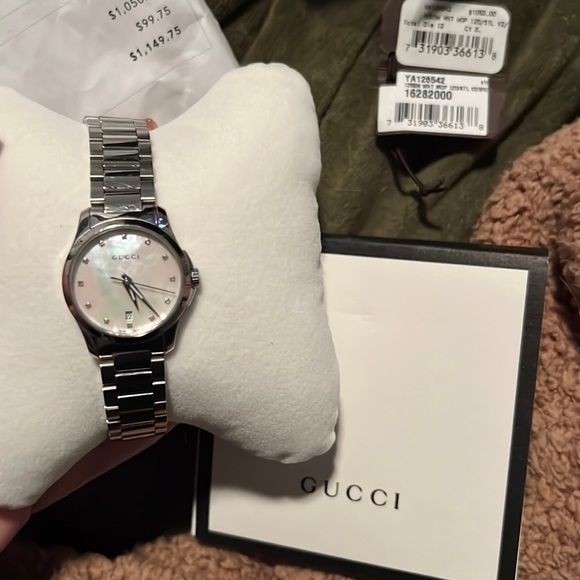 Gucci | Accessories | Gucci Gtimeless Watch 27 Mm White Oyster And ...